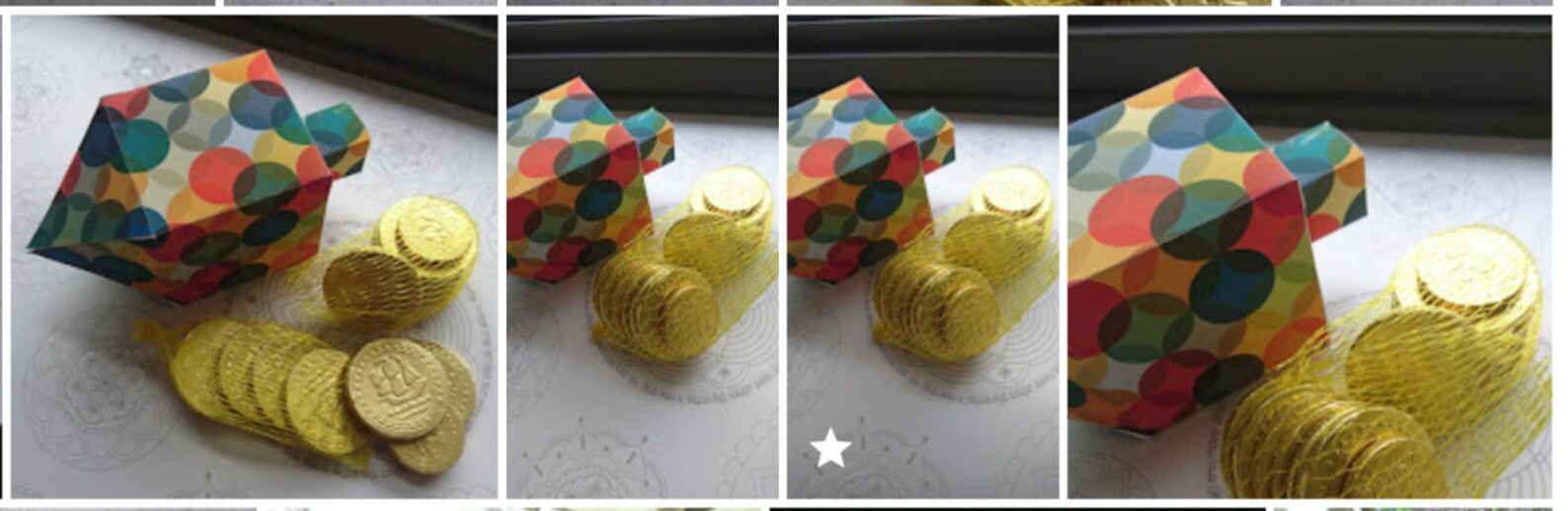 Hanukkah Dreidel Decorations Art Kit-5 Paper Crafts Dreidels-printable ...