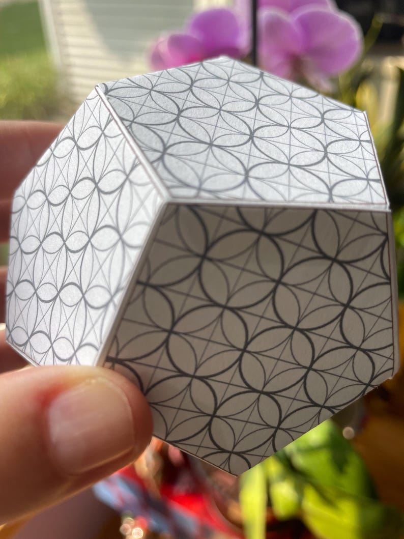 Dodecahedron Paper Craft 3D Template Pdf-platonic Solids-ornament ...