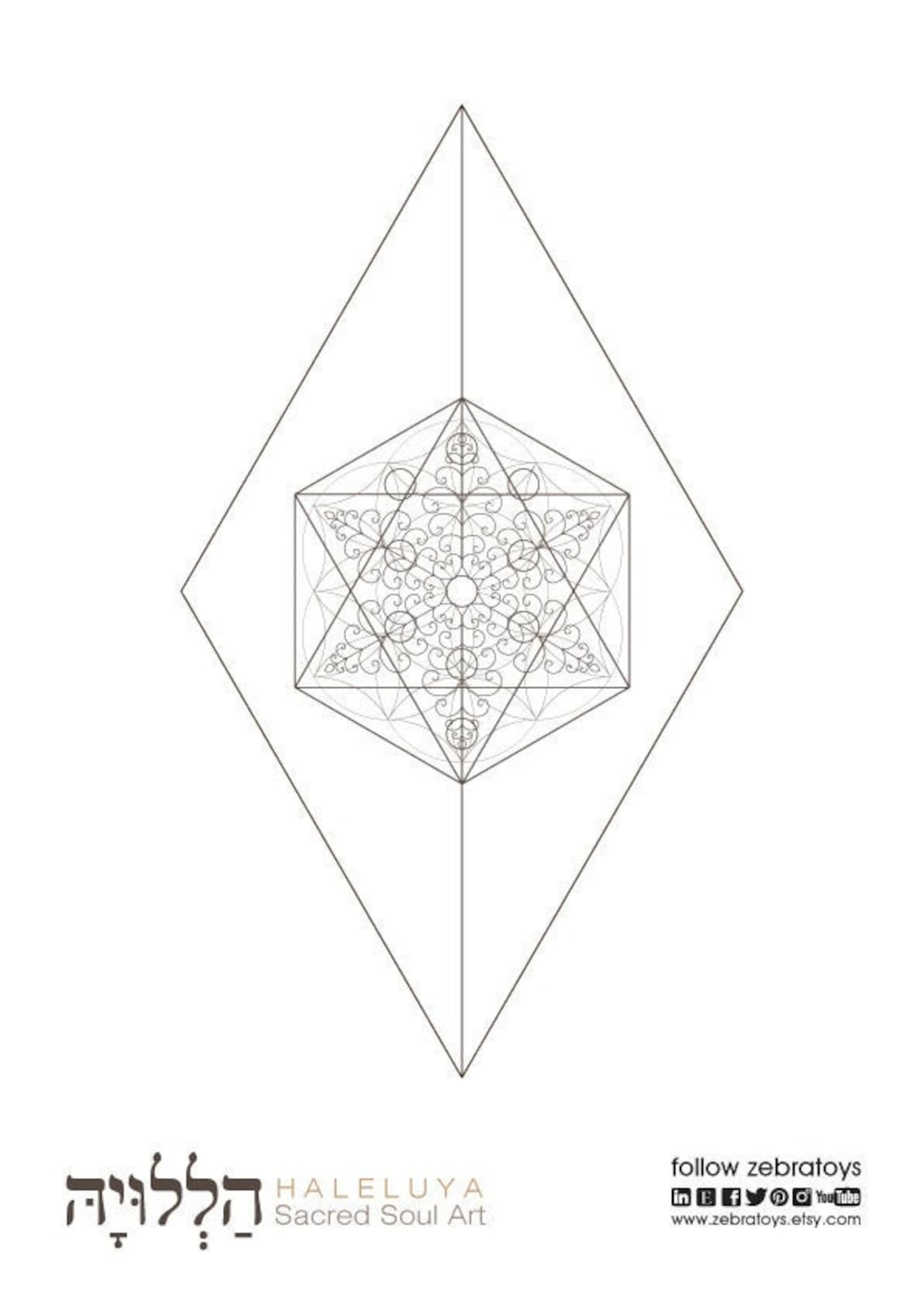 The Ten Sephiroth-tree of Life-kabbalah Elements-sacred Geometry ...