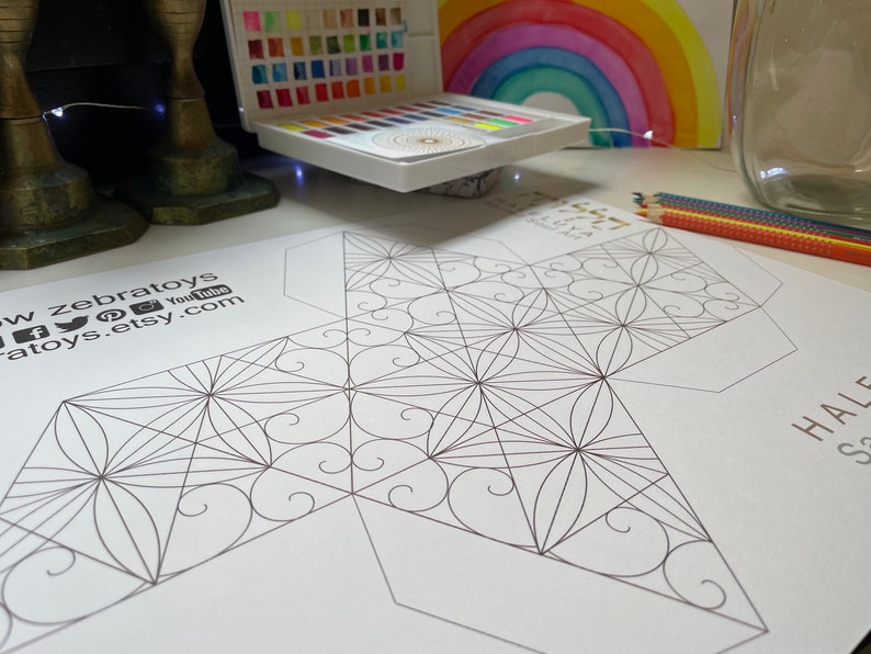 Octahedron 3D Papercraft Template Pdf-platonic Solids-printable 3D ...