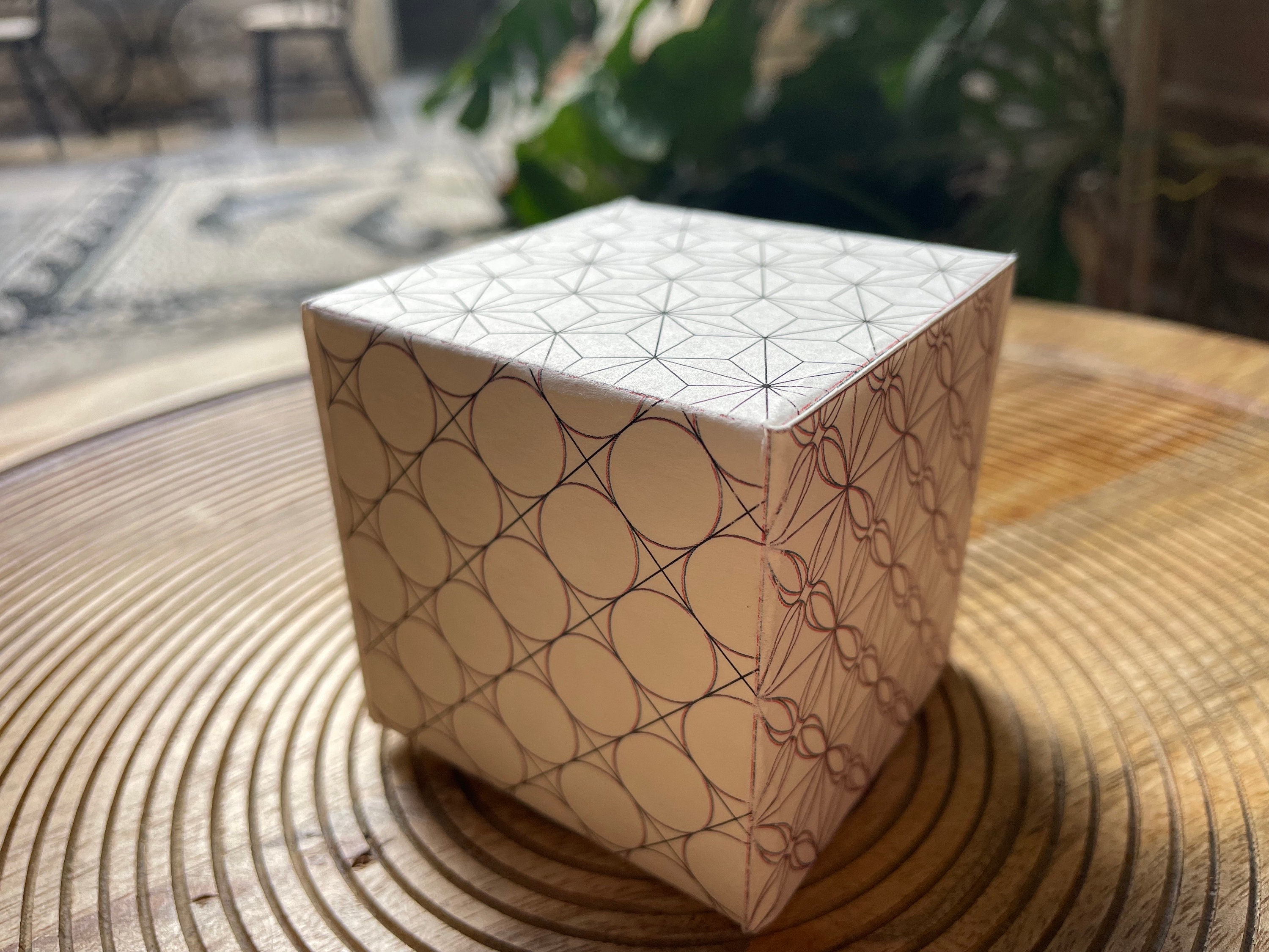 Hexahedron 3D Cube Papercraft Template Pdf-platonic Solids-printable ...