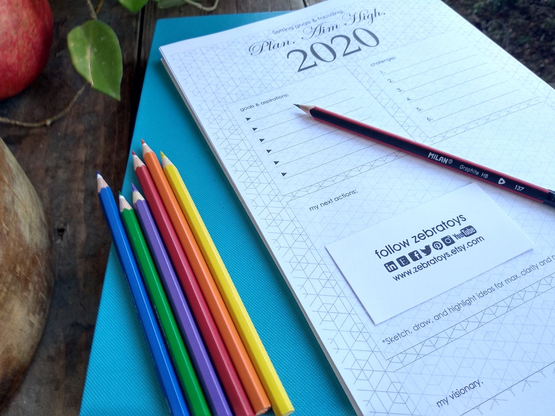 Plan. Aim High Journaling Page-printable Writing Journal Template ...