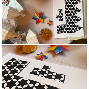 Dreidel Black and White Paper Template Craft Gift Box Hanukkah-3d Model ...