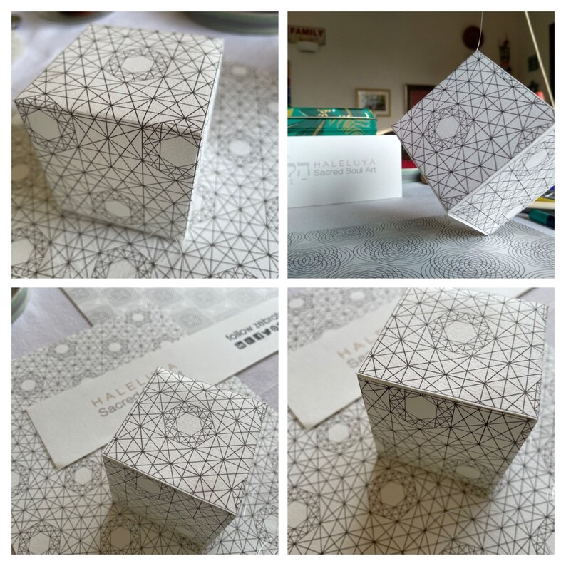 Hexahedron 3D Papercraft Template Pdf-platonic Solids-printable 3D ...