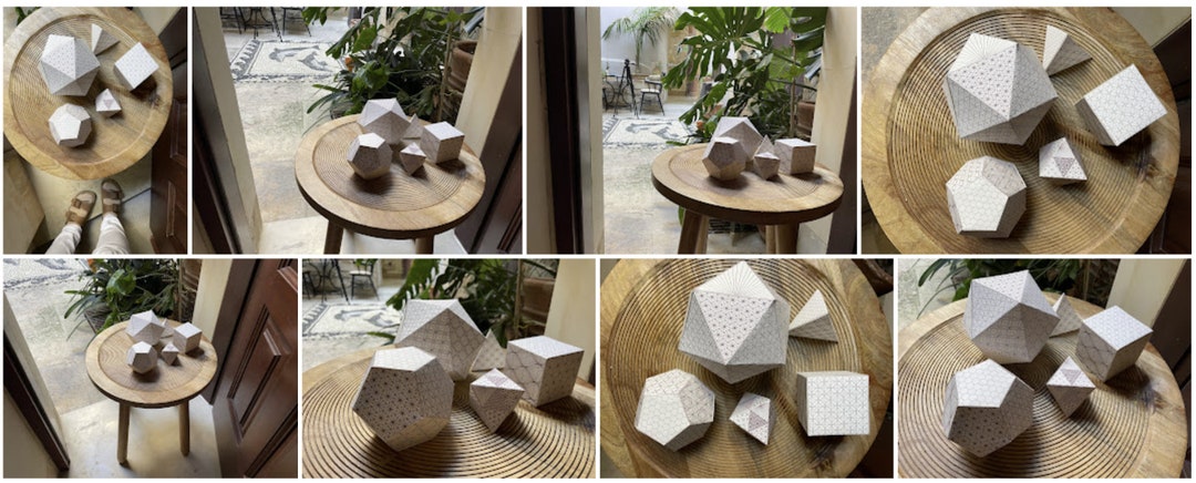 Platonic Solids Set Paper Craft PDF Templates-package of 5 Home Décor ...