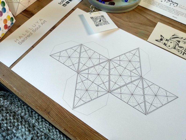 Octahedron 3D Papercraft Template Pdf-platonic Solids-printable Model ...