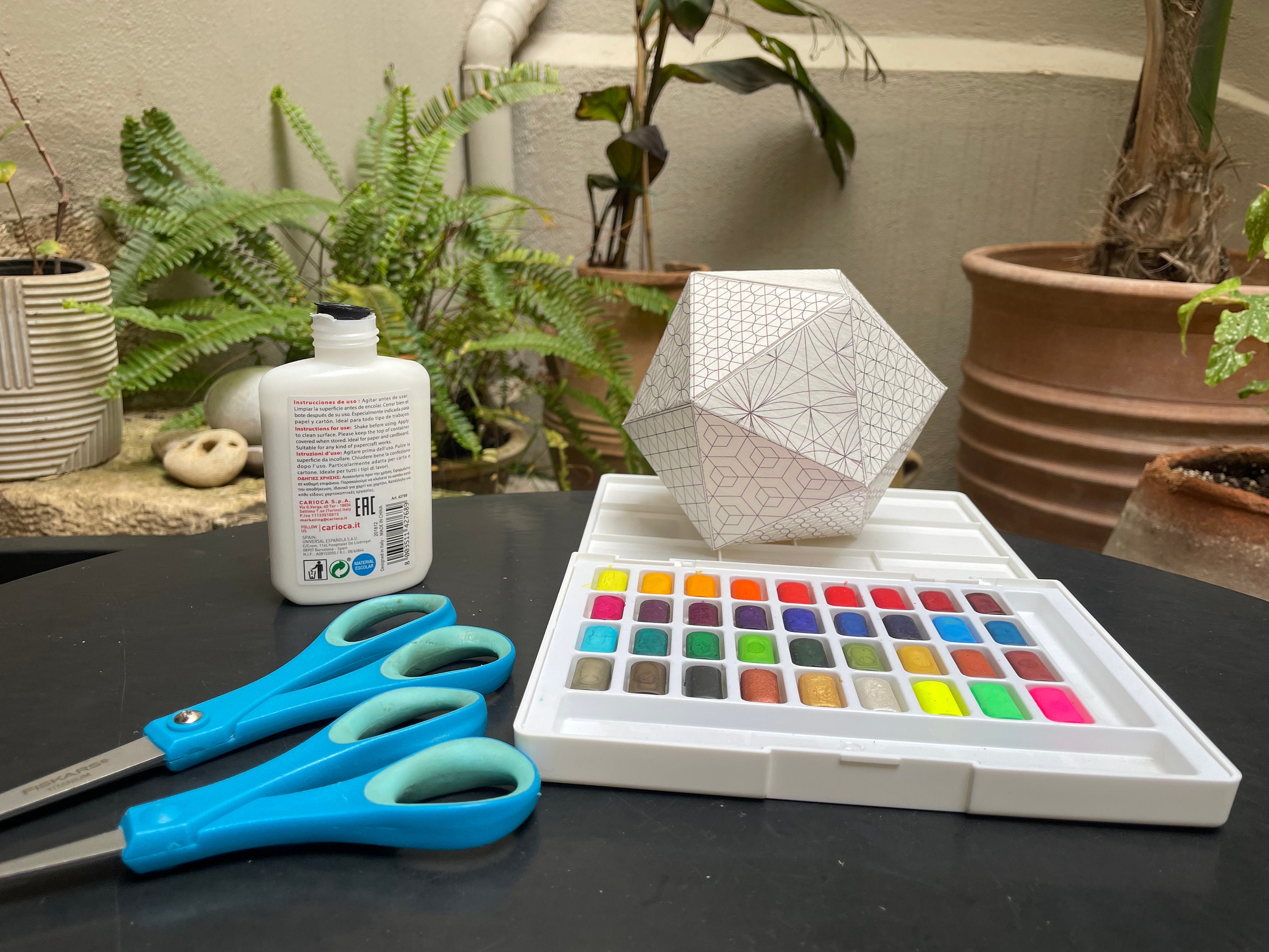 Icosahedron 3D Papercraft Template-home Décor Ideas-platonic Solids ...