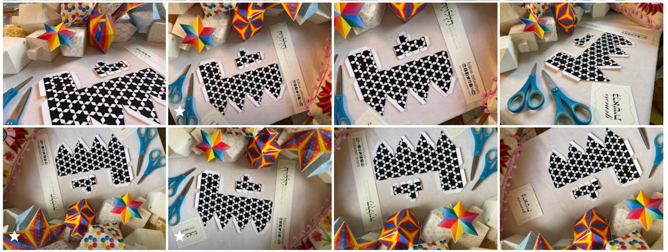 Dreidel Black and White Paper Template Craft Gift Box - Etsy