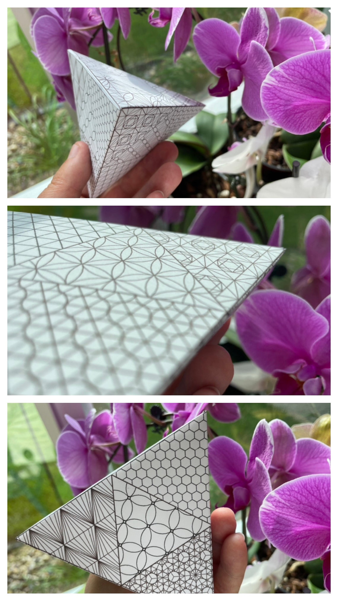 Tetrahedron 3D Papercraft Template-home Décor Ideas-platonic Solids ...