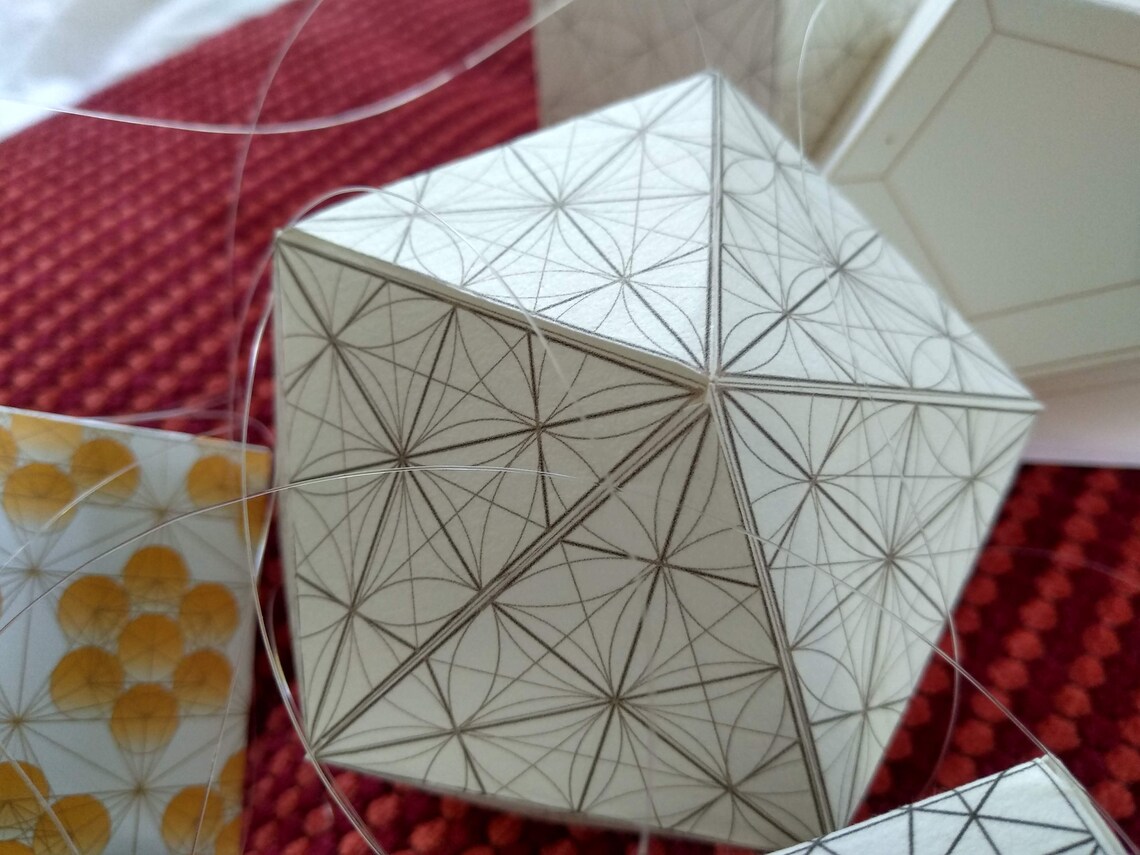 Icosahedron 3D Papercraft Template Pdf-platonic Solids-printable Model ...