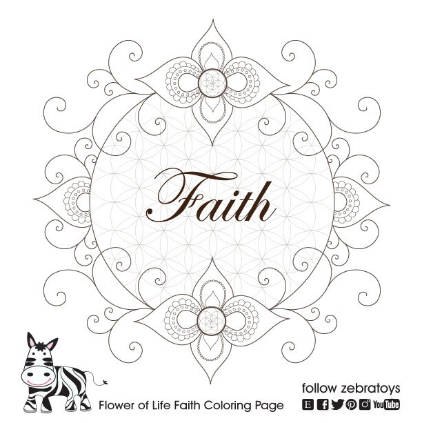 Faith Art Print-the Flower of Life Sacred Geometry-spiritual - Etsy ...