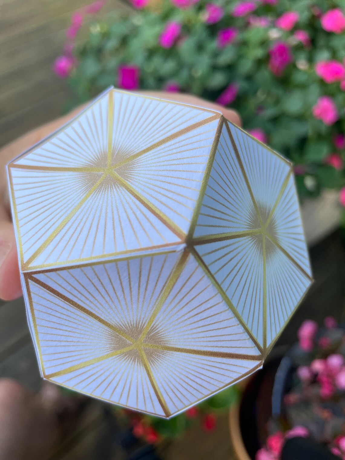 Dodecahedron 3D Papercraft Model-printable Gold Template-home Décor ...