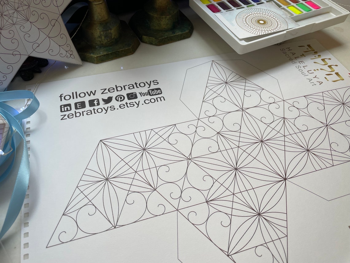 Octahedron 3D Papercraft Template Pdf-platonic Solids-printable 3D ...