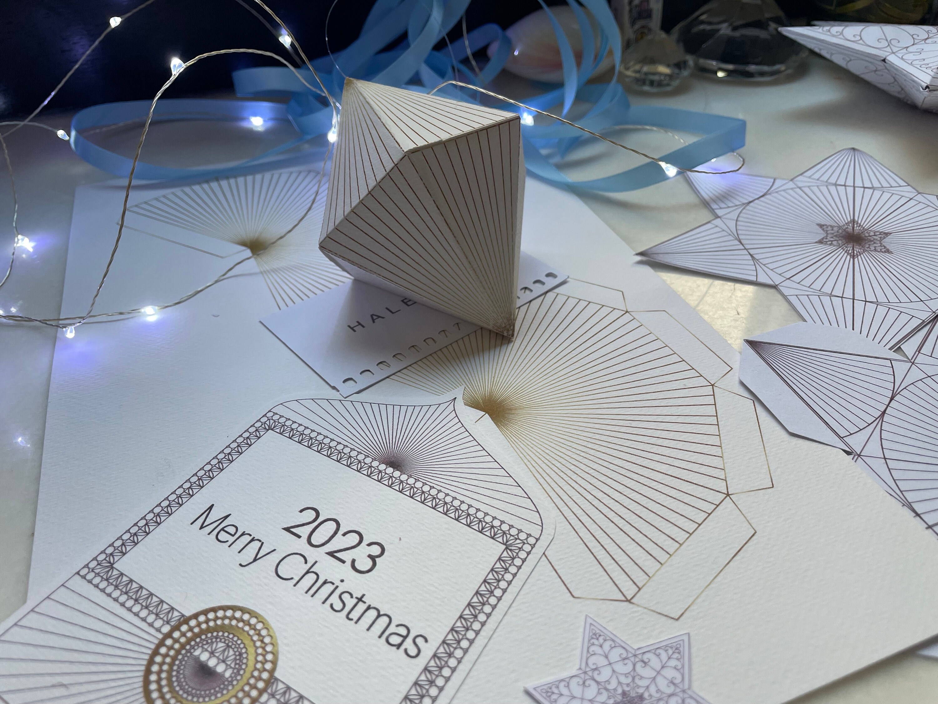 Crystal Decorations Paper Model-3d Papercraft DIY Template-printable ...