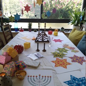 3D Paper Craft Purple Star of David-hanukkah Decorations-rainbow ...