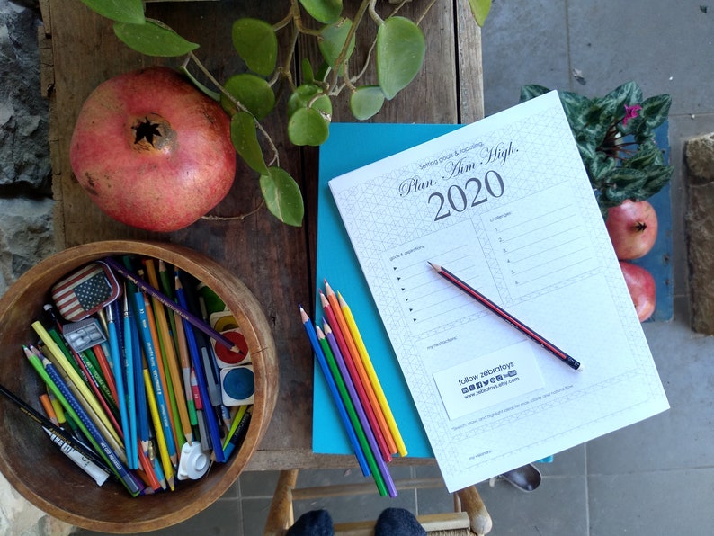 Plan. Aim High Journaling Page-printable Writing Journal Template ...