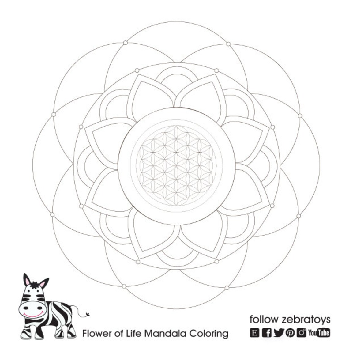 Flower of Life Coloring Book_sacred Geometry - Etsy