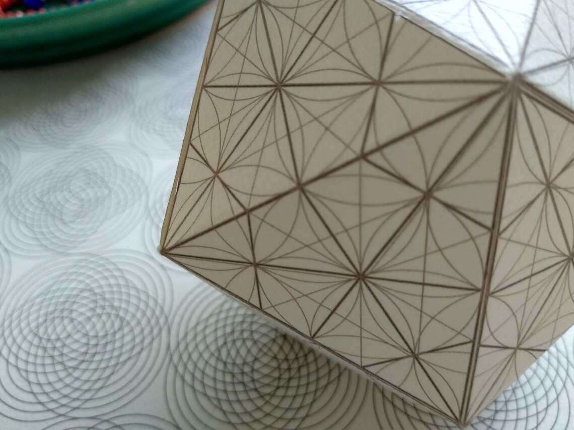 Icosahedron 3D Papercraft Template Pdf-platonic Solids-printable Model ...