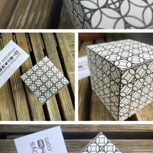 3D Cube-papercraft Hexahedron Printable Model-pdf Template-platonic ...