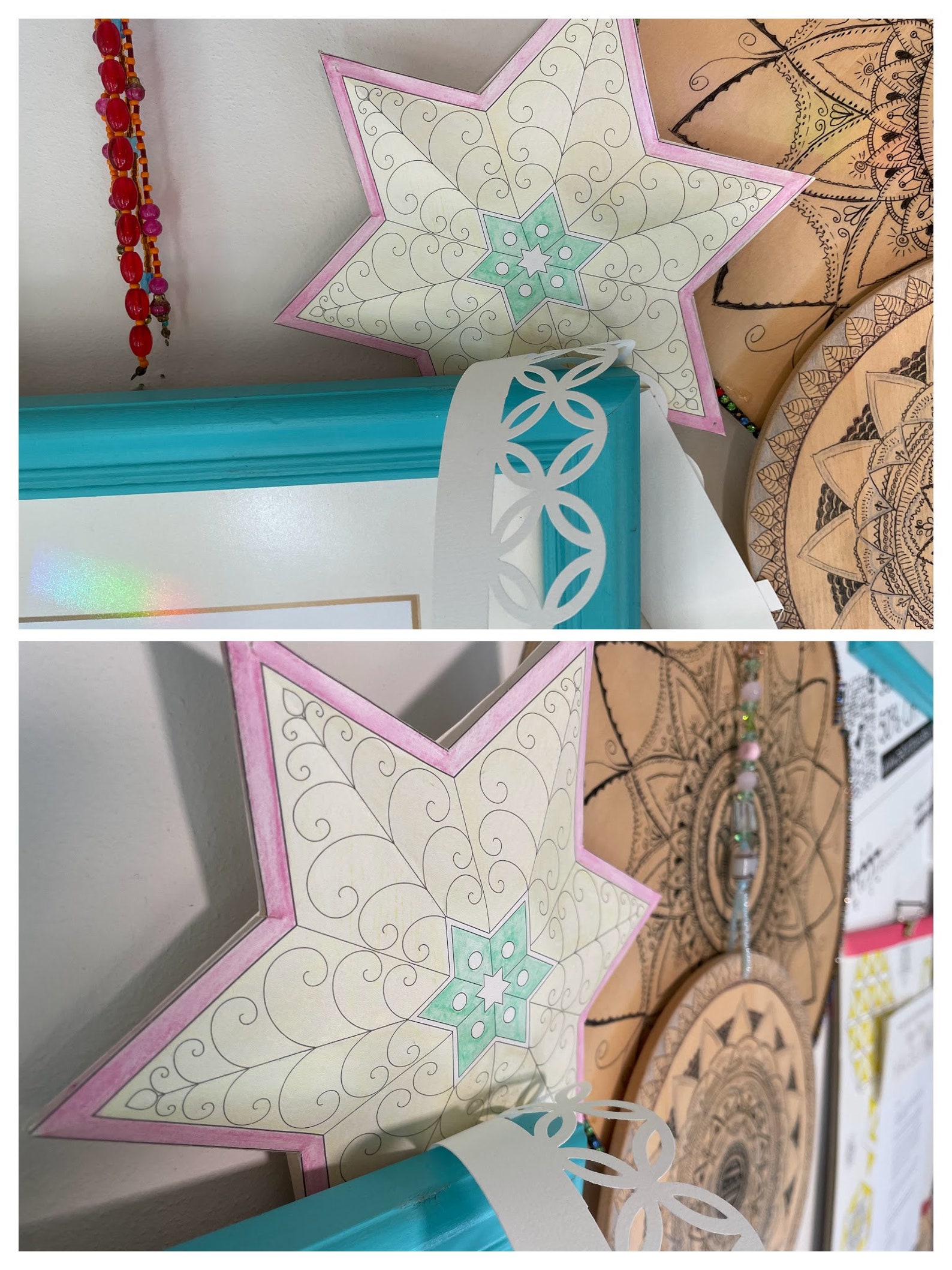 3D Papercraft Golden Spiral Star of David Decoration-passover ...