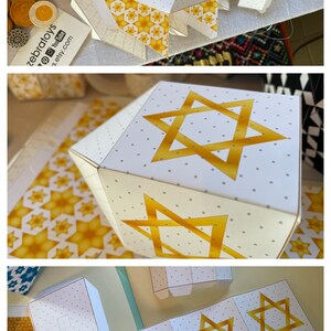 Blank Paper Craft Dreidel Hanukkah Gift Box Template-3d Model-holiday ...