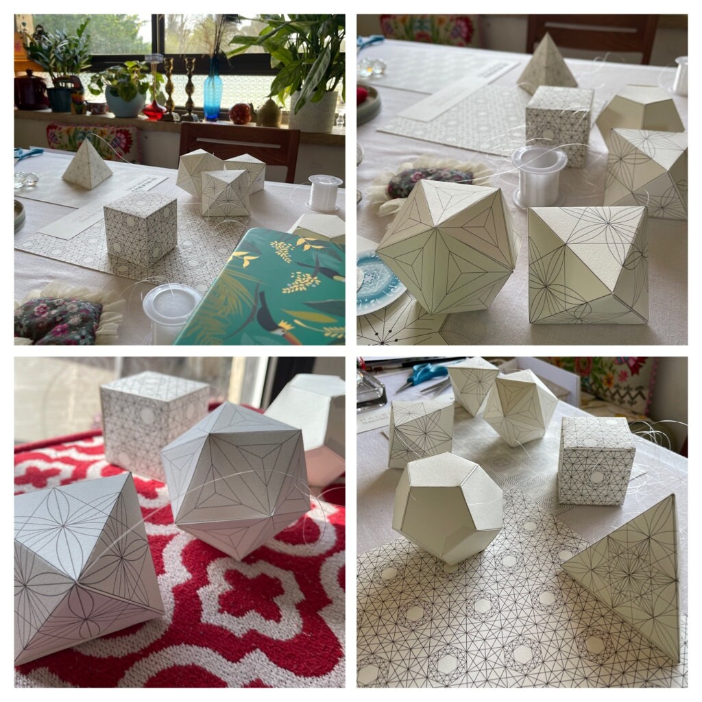 Platonic Solids Set 3D Papercraft Templates Pdf-package of 5-printable ...