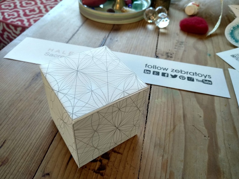 Hexahedron 3D Papercraft Template Pdf-platonic Solids-printable Model ...