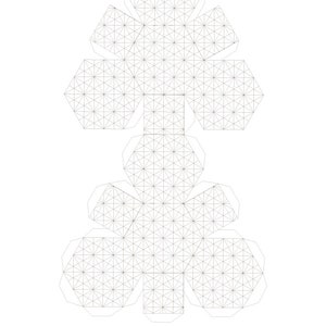 Truncated Octahedron 3D Papercraft-crystalized Template-printable Model ...
