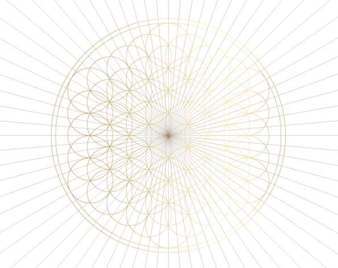 Flower of Life-sacred Geometry Symbol-gold Wall Art-a4 Print Pdf-wall ...