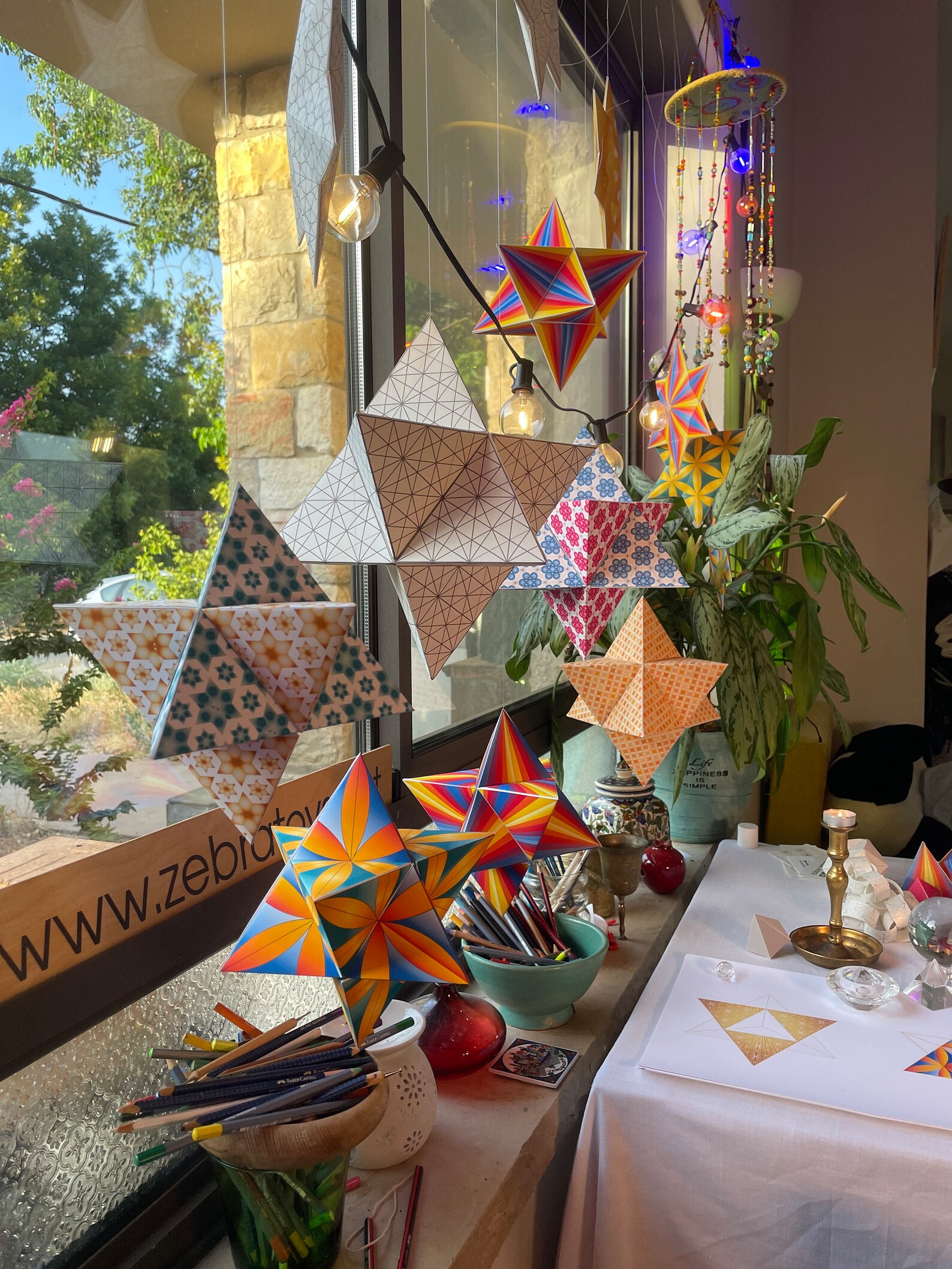 Merkaba Paper Craft DIY Template-merkavah Making-printable Rainbow 3D ...