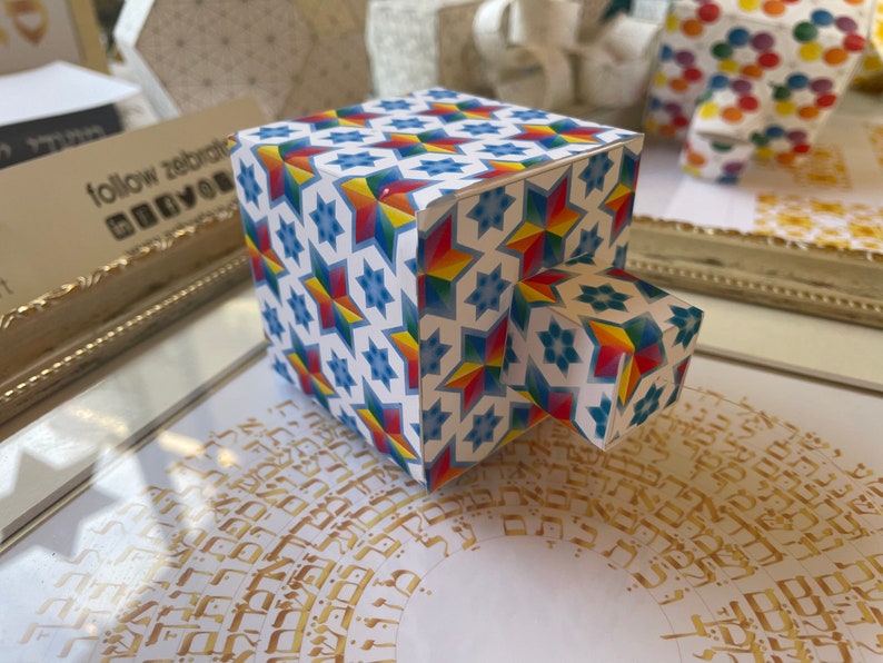 Dreidel Paper Craft Gift Box Hanukkah Template-3d - Etsy