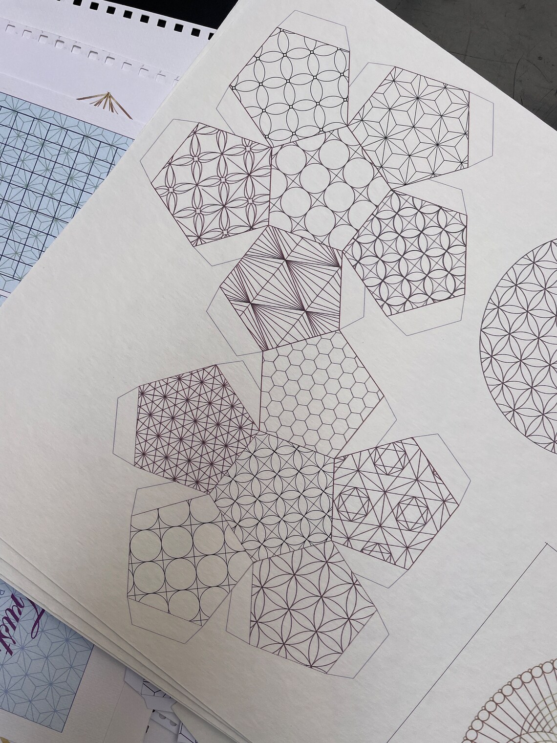 Dodecahedron 3D Papercraft Model Coloring Template-home Décor Ideas ...