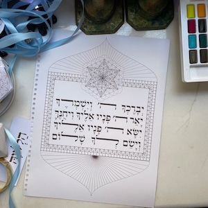 Birkat Kohanim-jewish Wall Art Gift Ideas-priestly Blessing Hebrew ...