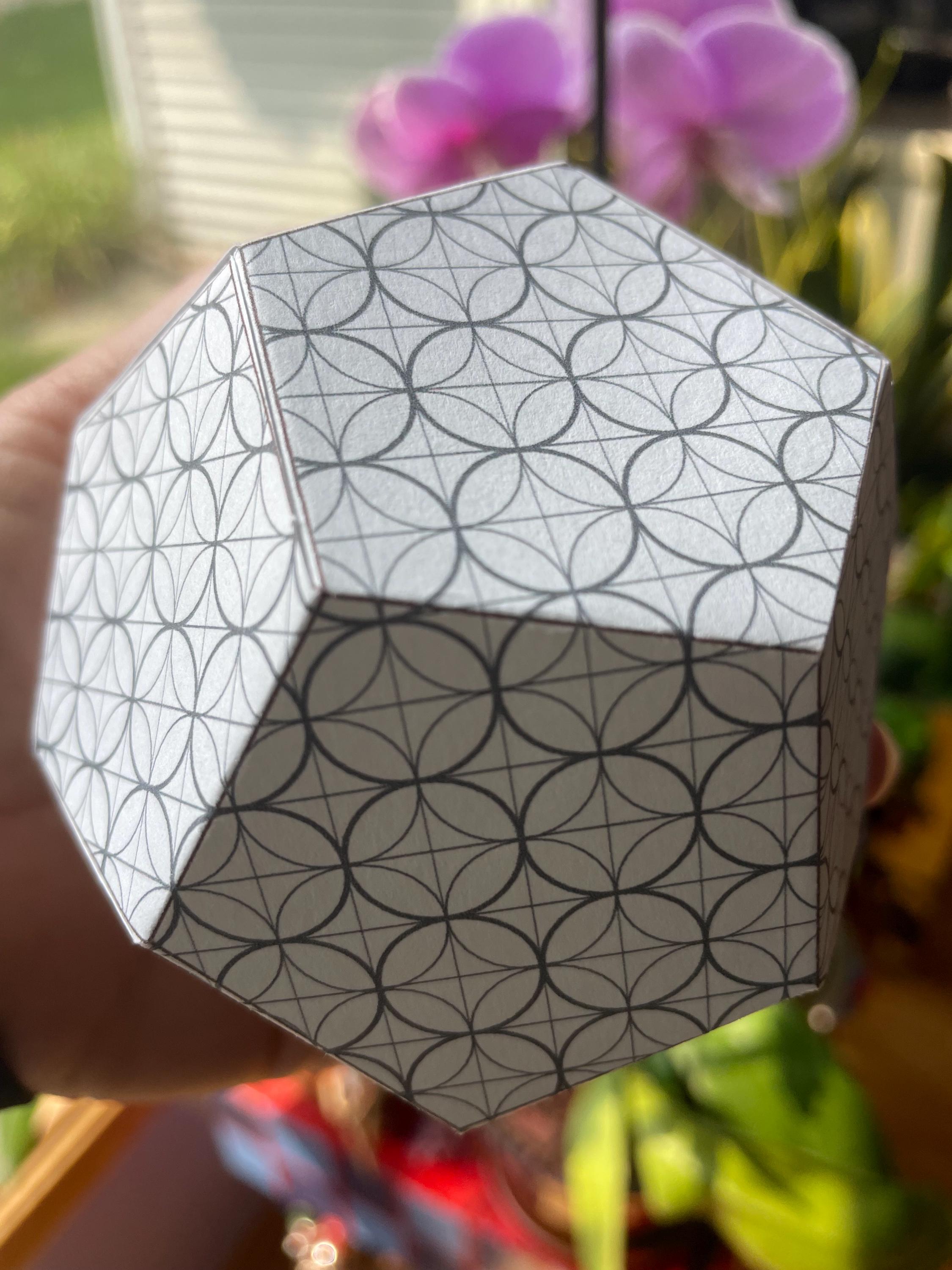 Dodecahedron Paper Craft 3D Template Pdf-platonic Solids-ornament ...