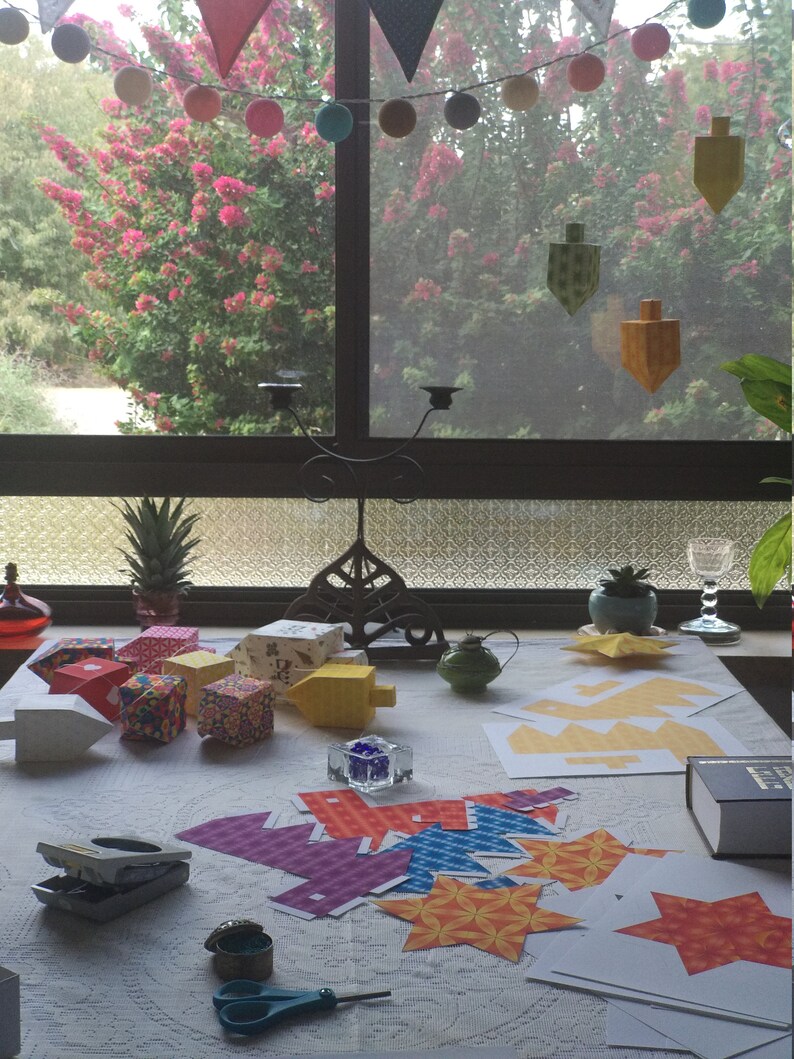 3D Paper Craft Red Star of David-hanukkah Decorations-rainbow Harmony ...