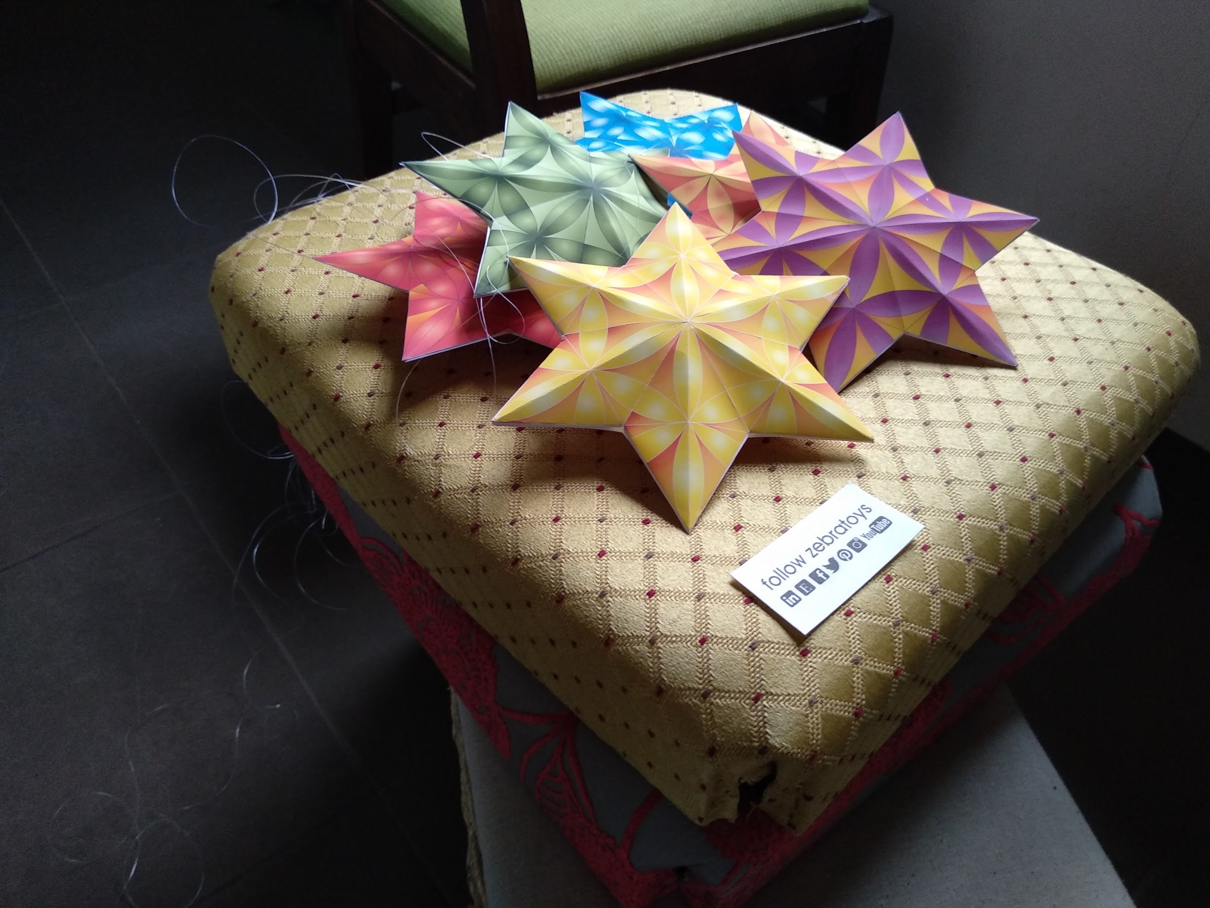 3D Paper Craft Orange Star of David-hanukkah Decorations-rainbow ...