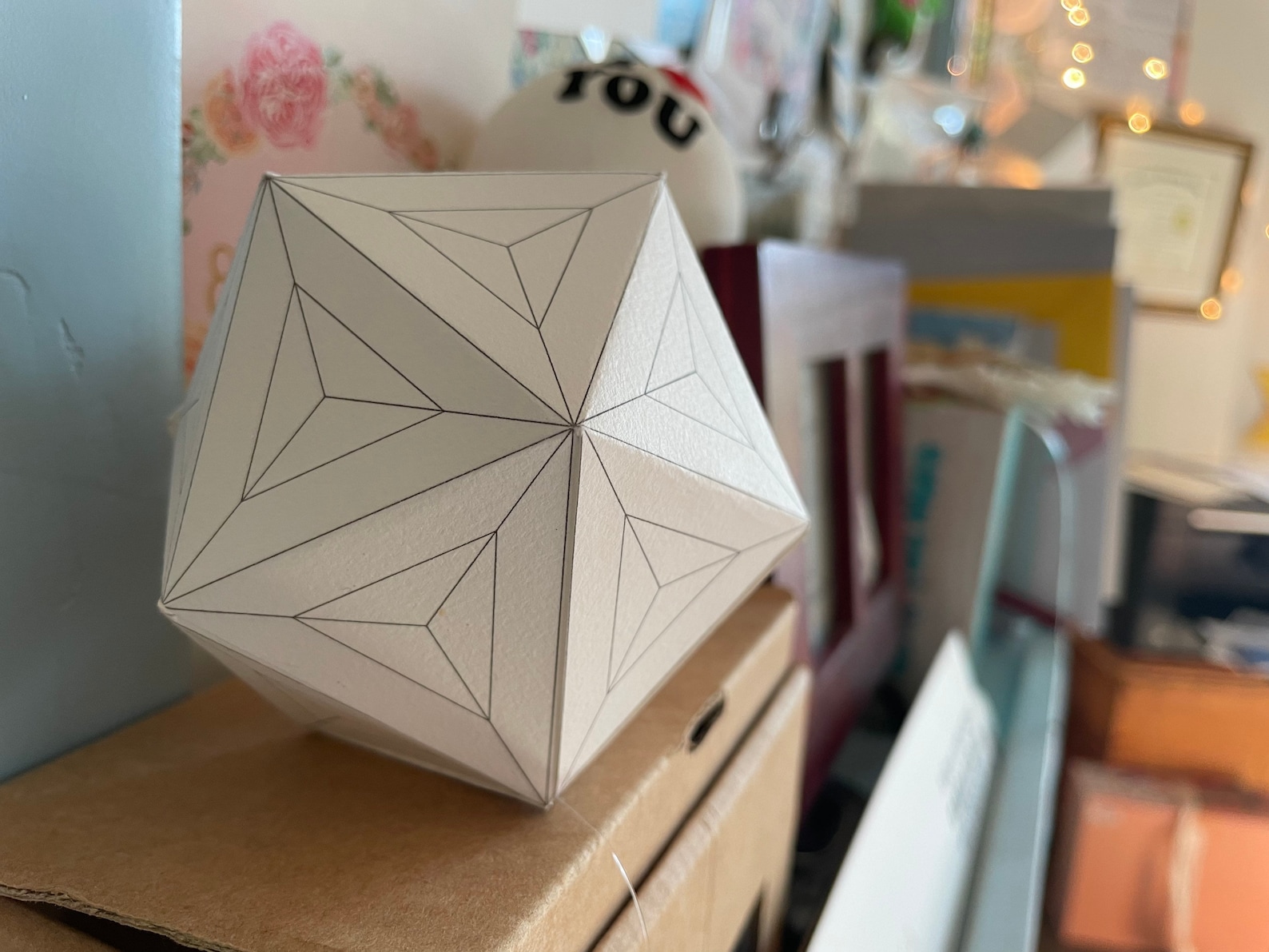 Icosahedron 3D Papercraft Template Pdf-platonic Solids-printable 3D ...
