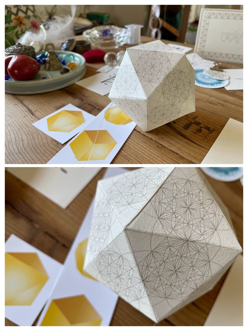 Icosahedron 3D Papercraft Template-platonic Solids-printable Model ...