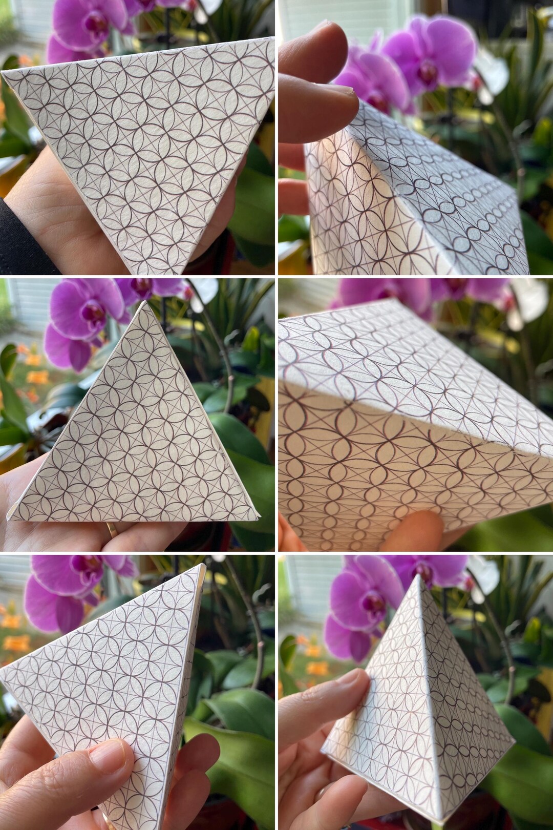 Platonic Solids Tetrahedron Paper Craft 3D Model-diy Template-geometric ...