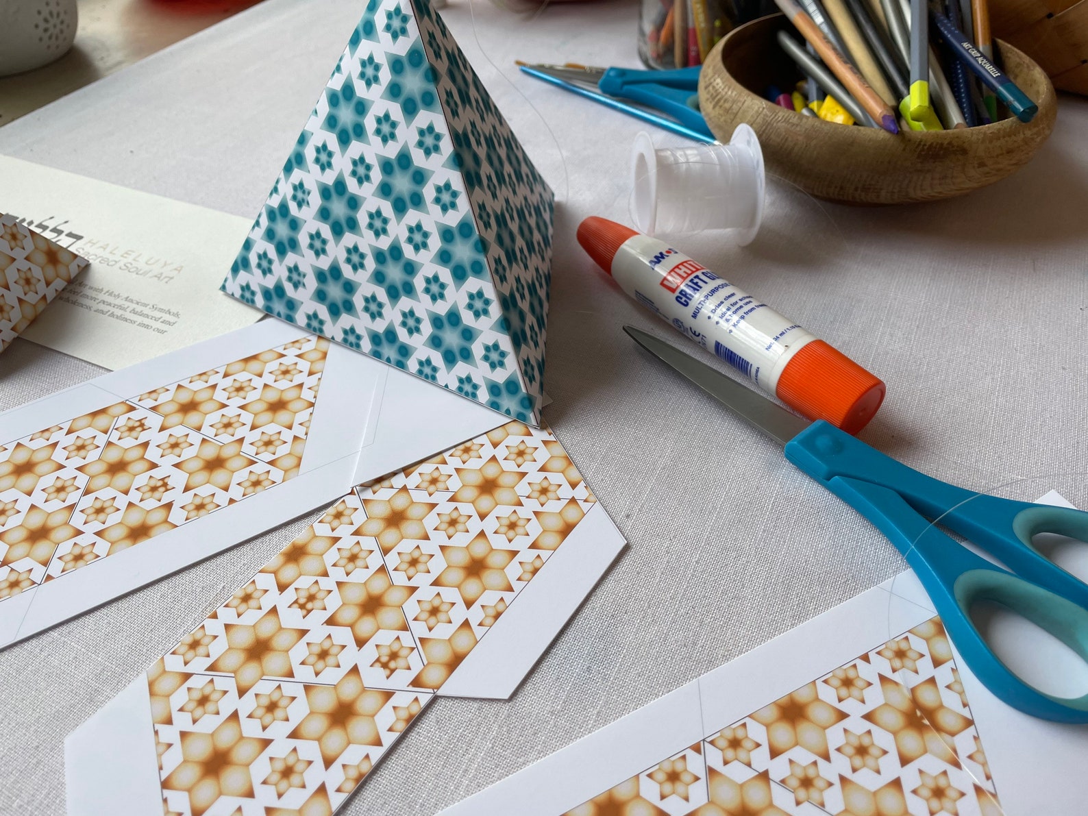 Merkaba 3D Papercraft Merkavah DIY Template-printable PDF Model Star of ...