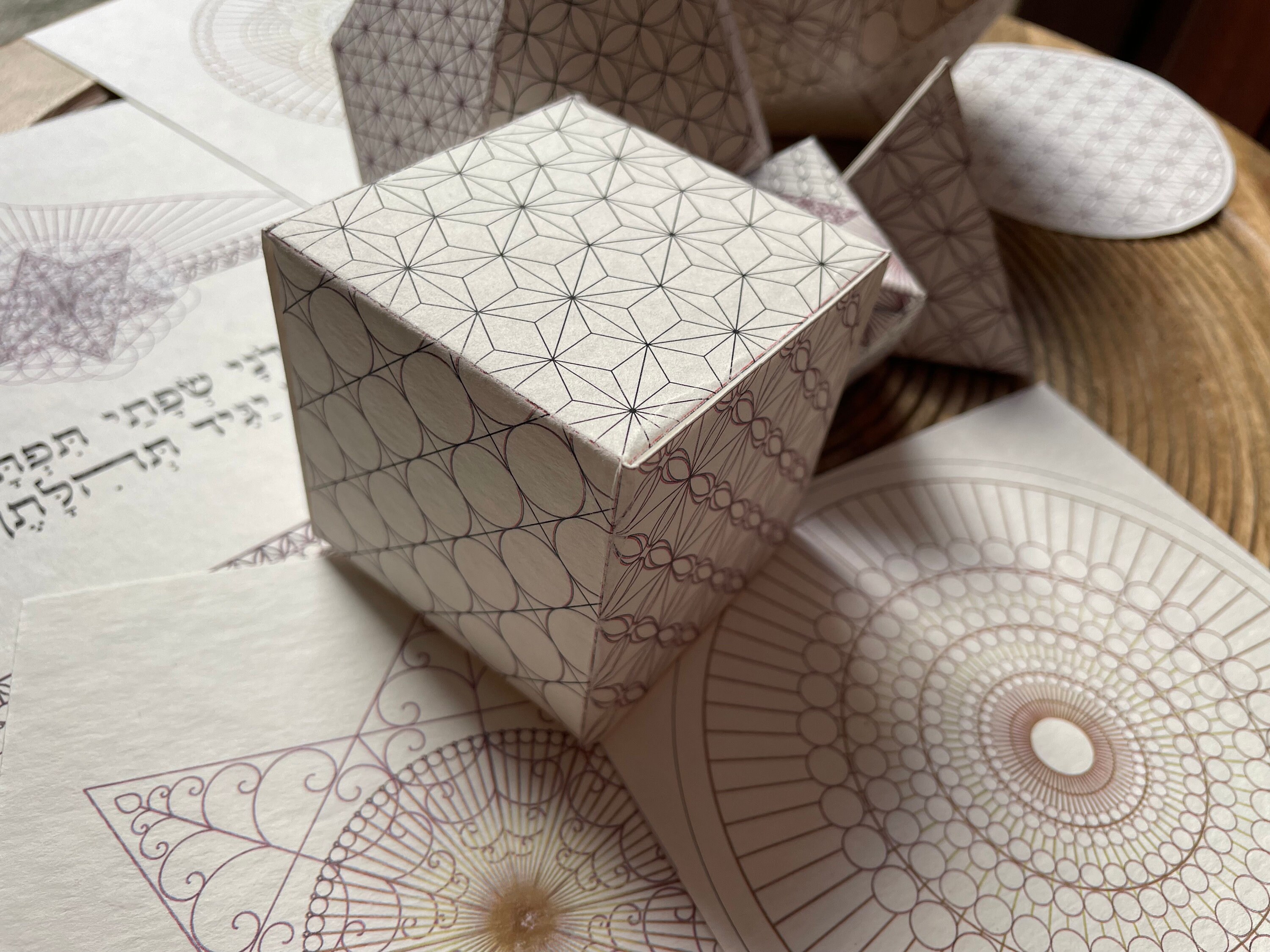 Hexahedron 3D Cube Papercraft Template Pdf-platonic Solids-printable ...