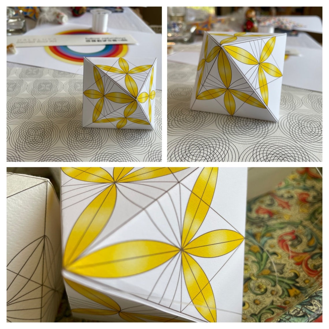 Octahedron 3D Papercraft Template Pdf-platonic Solids-blank Printable ...