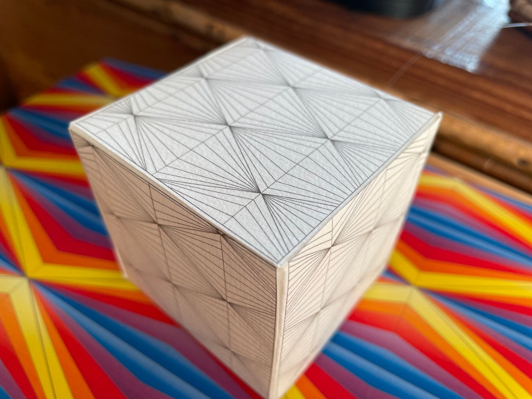 Paper Cube-geometric Ornament-craft 3d-template Pdf-holiday Decorations ...