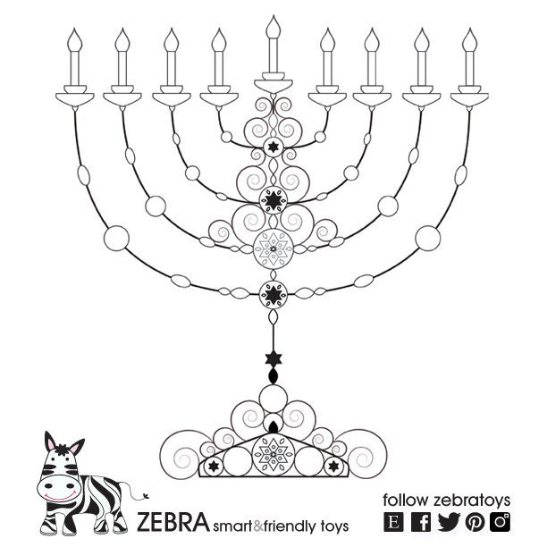 Menorah Printable-hanukkah-hanukiah-healing Jewish Art-hanukkah ...