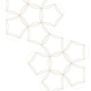 Dodecahedron 3D Papercraft Flower of Life Blank Gold-template Pdf ...