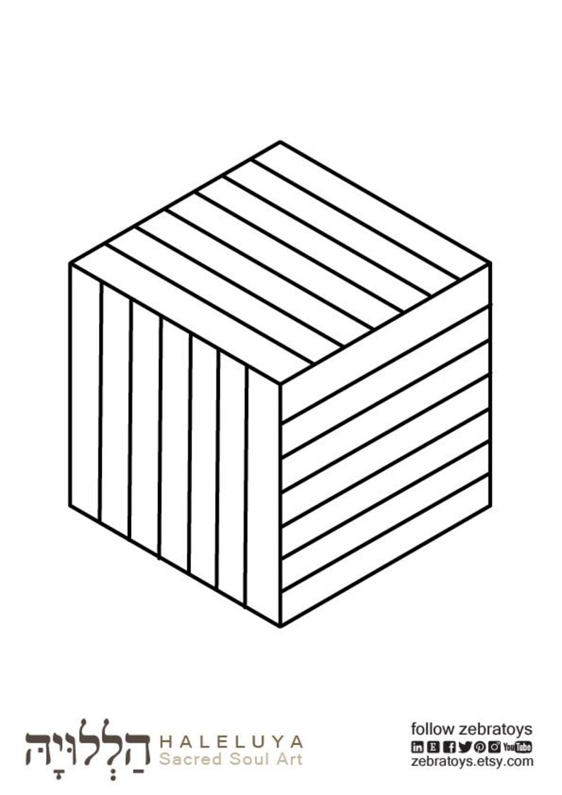 Geometric Cube-coloring Page-hexahedron Platonic Solids-wall Decor ...