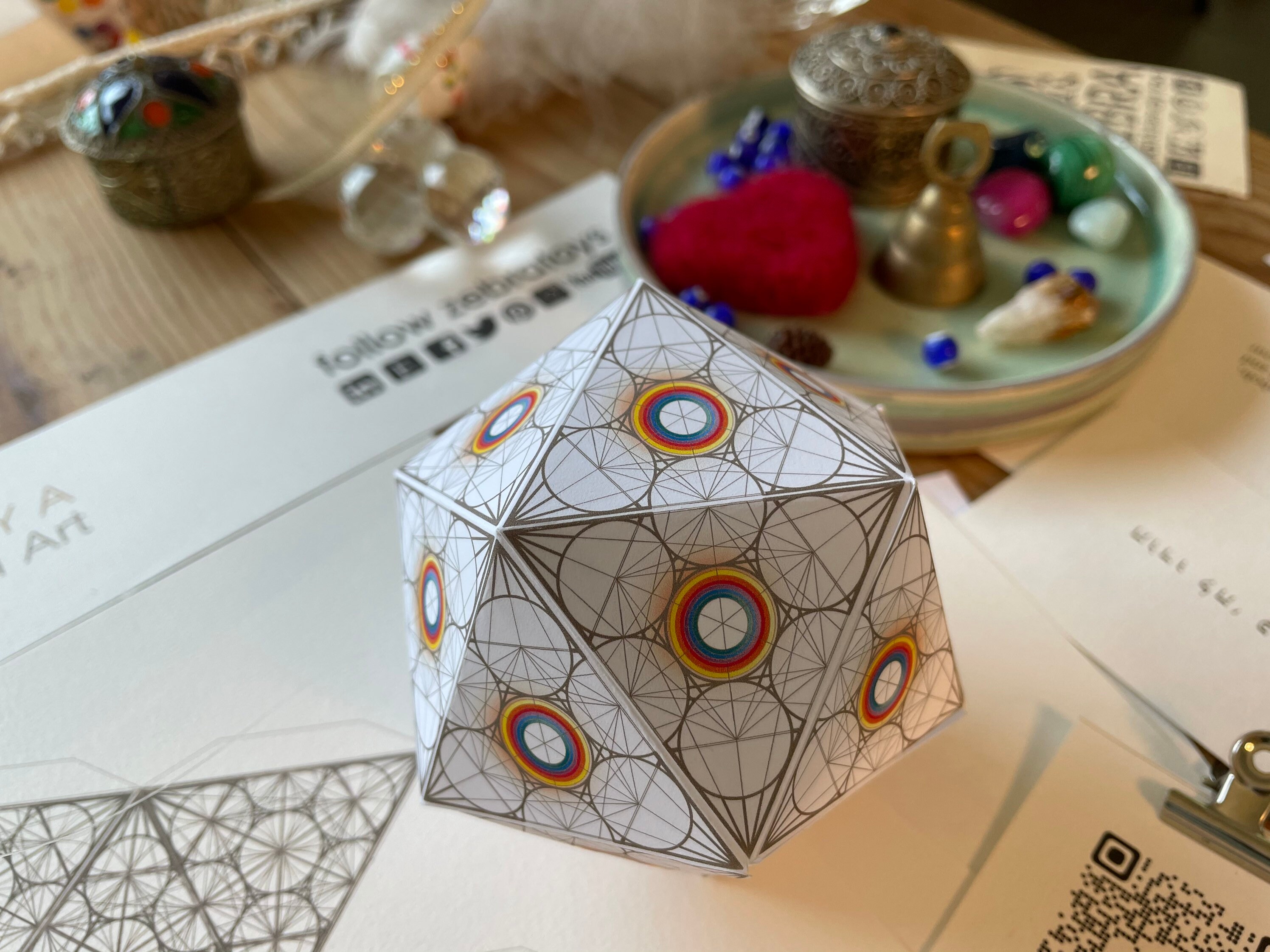 Icosahedron 3D Papercraft Template Pdf-platonic Solids-printable Model ...