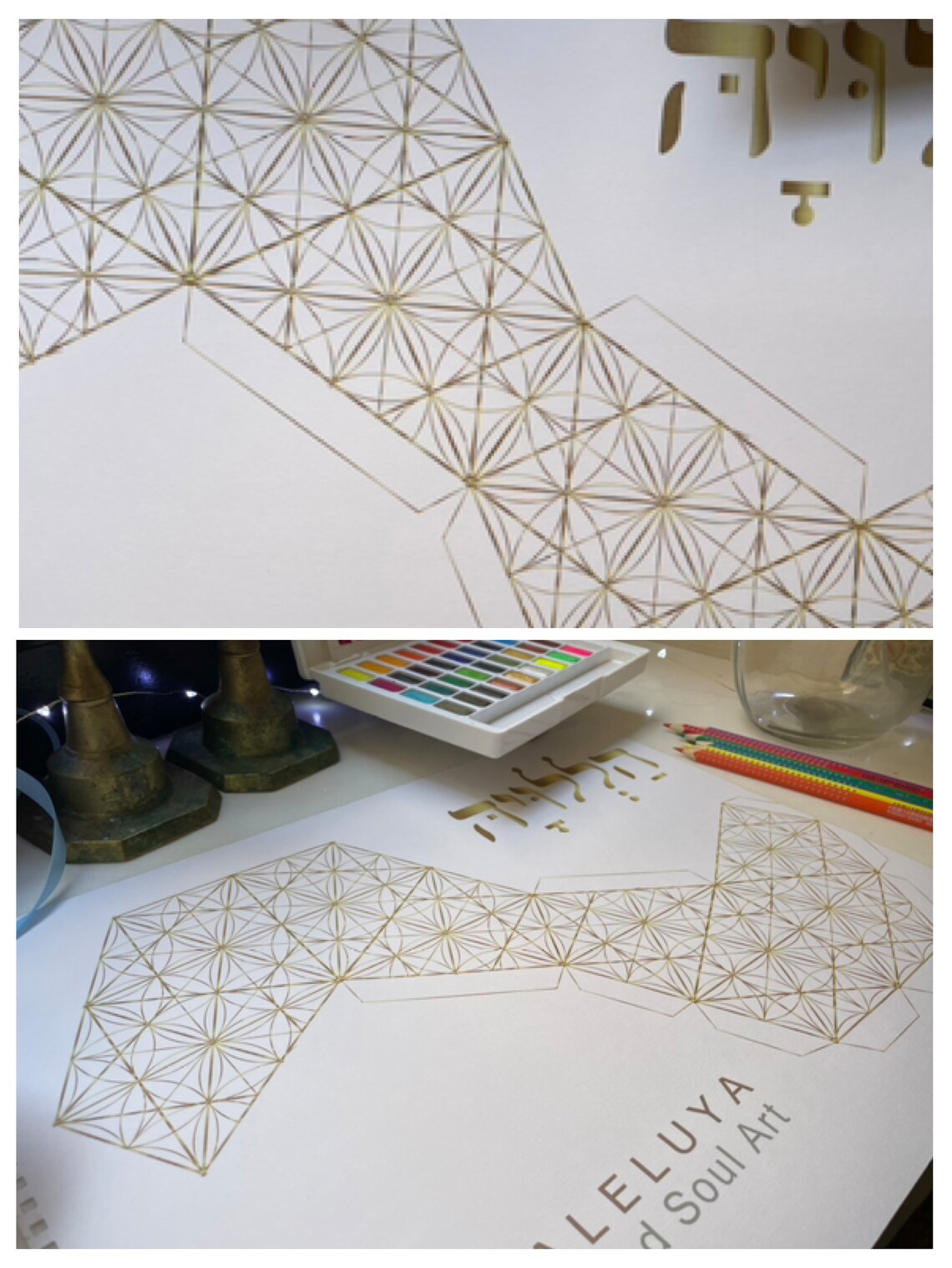 Deltoid Paper Model-3d Papercraft DIY Template-printable Gold Décor ...