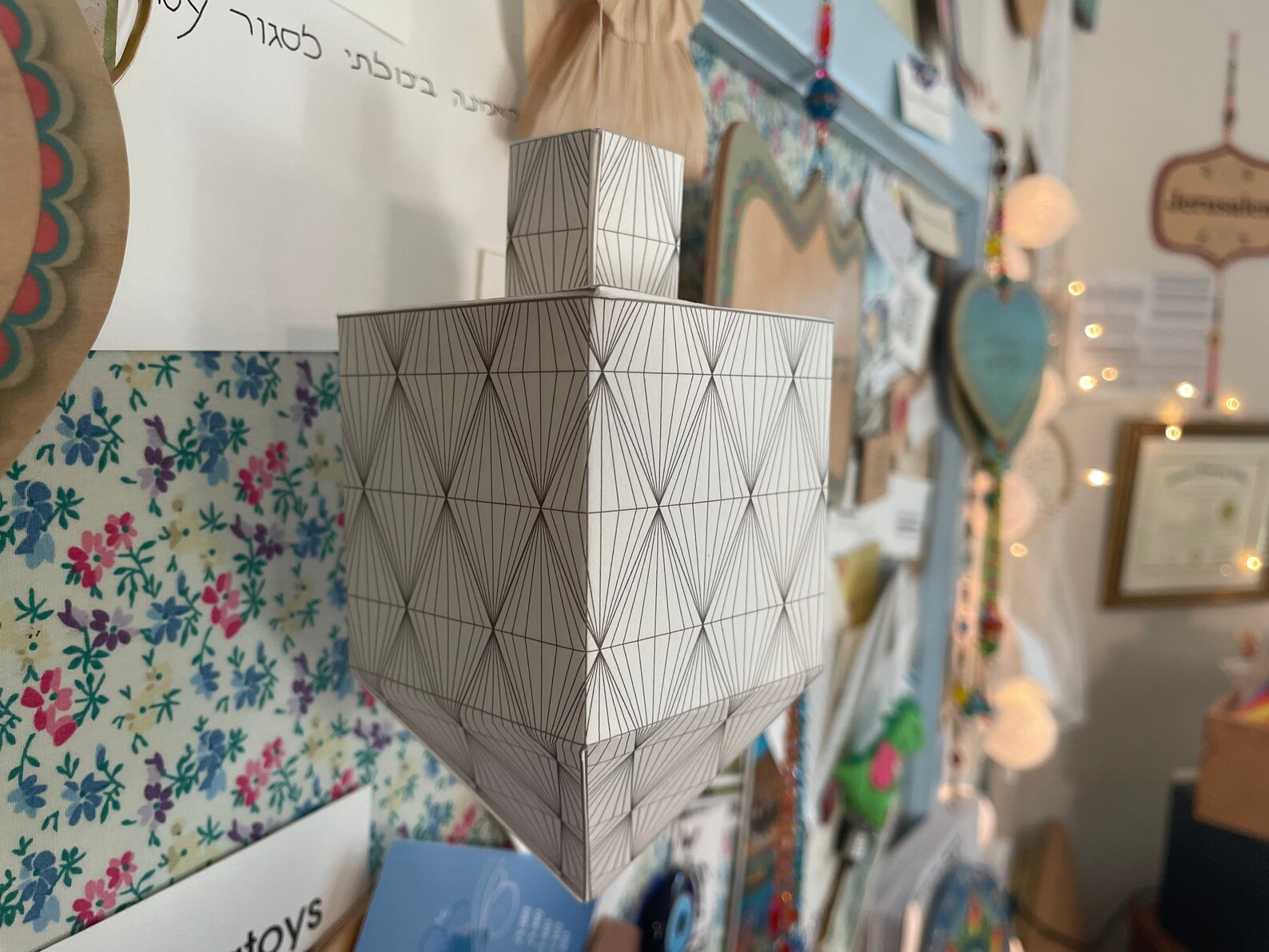 Dreidel Hanukkah-3d Paper Craft Template-geometric-model-holiday Party ...