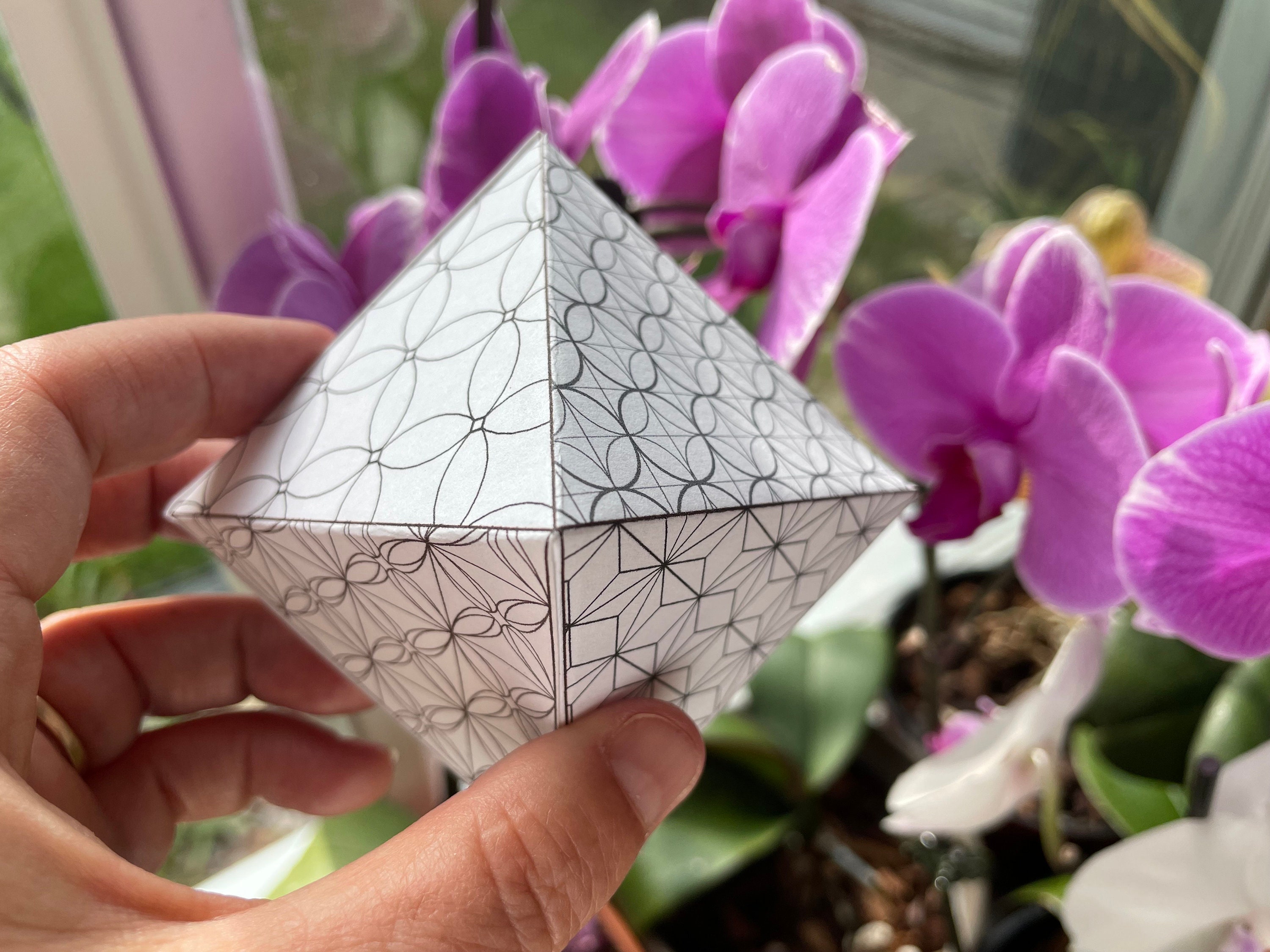 Octahedron 3D Papercraft Template-home Décor Ideas-platonic Solid ...